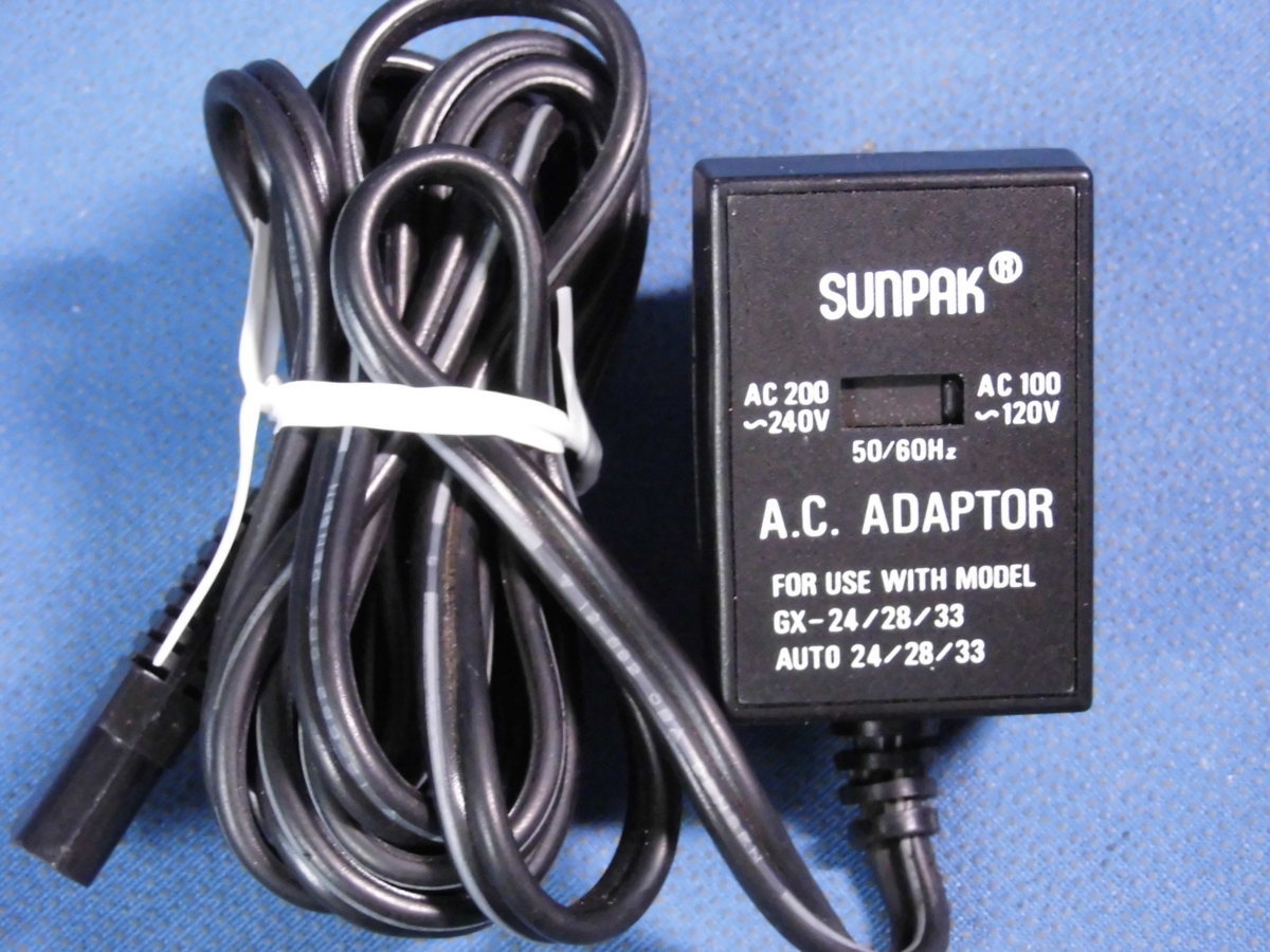 S0737AC SUNPAK ACアダプタ GX-24/28/33 AUTO24/28/33 /保証付(変圧器、アダプター)｜売買された ...