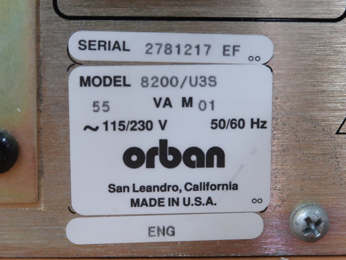 SN266981 orban 8200/U3S OPTIMOD-FM ブロードキャストオーディオプロセッサー 現状渡し品(アマチュア無線 ...