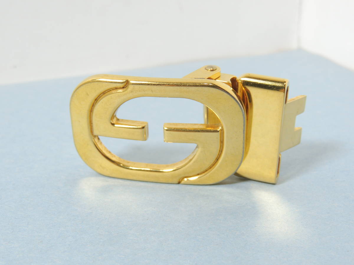GUCCI グッチ ベルト バックル GG マーク ロゴマーク ゴールド ベルト幅3㎝ 3-8(グッチ)｜売買されたオークション情報 ...