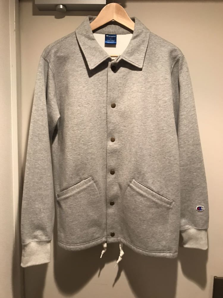 CHAMPION WIND SHIELD STRETCH COACHES JACKET L size MIX GLAY チャンピオン ウインド ...