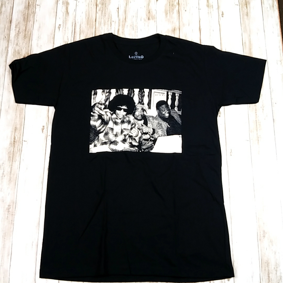 プリント Tシャツ 黒 M ストリート ダンス B系 ヒップホップ ギャング コンプトン AK69 NWA 2パック 2PAC 西海岸 ...