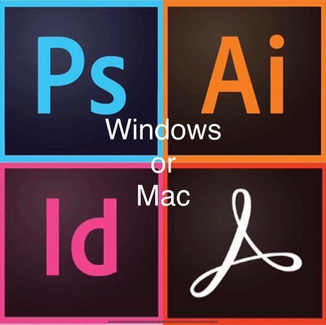 永久使用可能 Adobe CC 2018 for Mac or 2018 for Windows Photoshop&Illustrator&InDesign&Acrobat Pro DC お ...