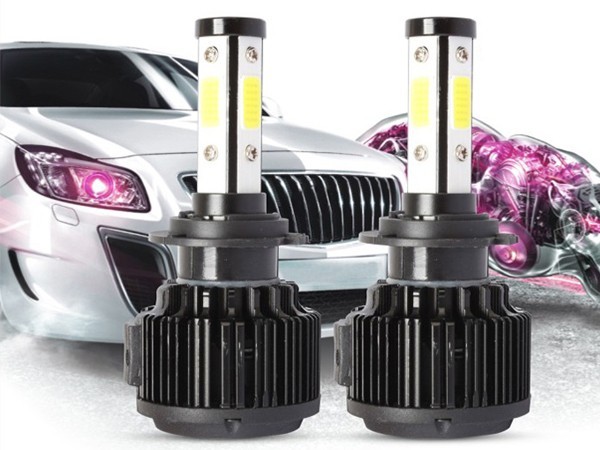 | EMC対策 H4 Hi/Lo/H7/H8/H11/H13/H16/HB1/HB3/HB4/HB5 四面発光 X6 Bridgelux社COBチップ LEDライト 6500K 8000LM ...