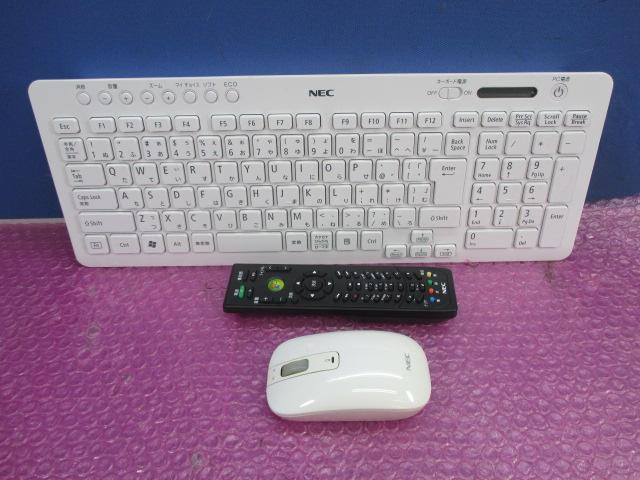 NEC 純正 ワイヤレスセット KG-1129 & マウス MG-1132 & リモコン RC-1136 レシーバー無し(ワイヤレスキーボード ...