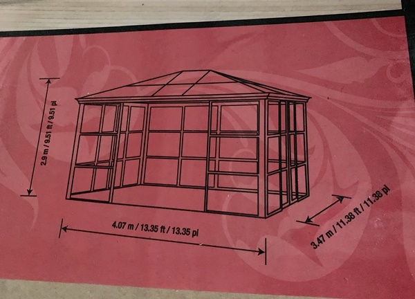 CONNER スクリーンハウス ガゼボ 約366cm×427cm スクリーン 網戸付き 庭園(ガーデンファニチャー)｜売買されたオークション情報、yahooの商品情報をアーカイブ公開 ...