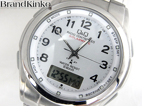 シチズン Q＆Q MD02-204 電波ソーラー メンズ腕時計 CITIZEN ∞(キューアンドキュー)｜売買されたオークション情報 ...