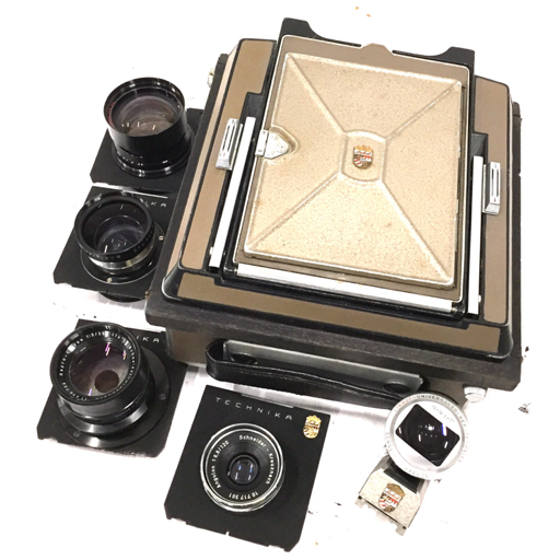 1円 LINHOF Technika 5×7 Repro-Claron F9 355mm Augulon F6.8 120mm 他 大判カメラ ...