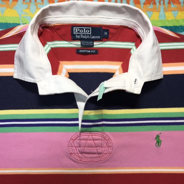 祝 W杯 状態良好 クリーニング済 Polo Ralph Lauren ラルフローレン クレージー マルチ ボーダー ラガー シャツ ラグビー ジャージ M RRL(Mサイズ)｜売買された ...