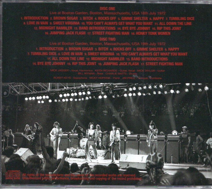 Rolling Stones Boston 1972(Rolling Stones)｜売買されたオークション情報、yahooの商品情報を ...