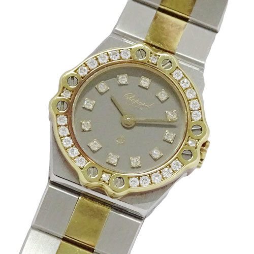 ショパール Chopard 時計 25/8067-11 サンモリッツ ダイヤベゼル YG SS クオーツ レディース v0052160500(ショパール)｜売買されたオークション情報 ...