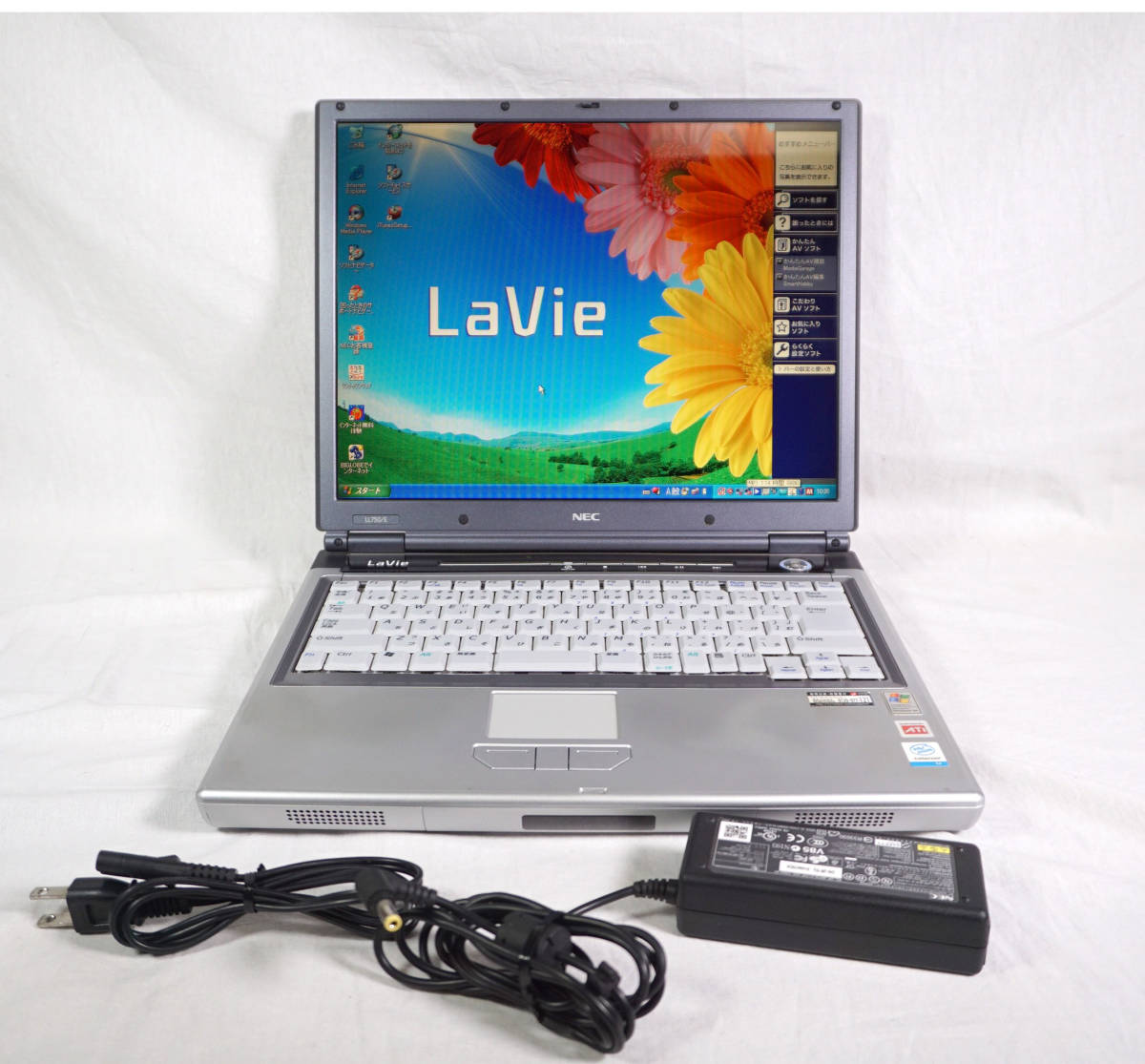 NEC Windows XP SP2 Cel M 1.5GBメモリ 100GB DVDマルチ 15XGA Lavie LL750 E 使用少 ...
