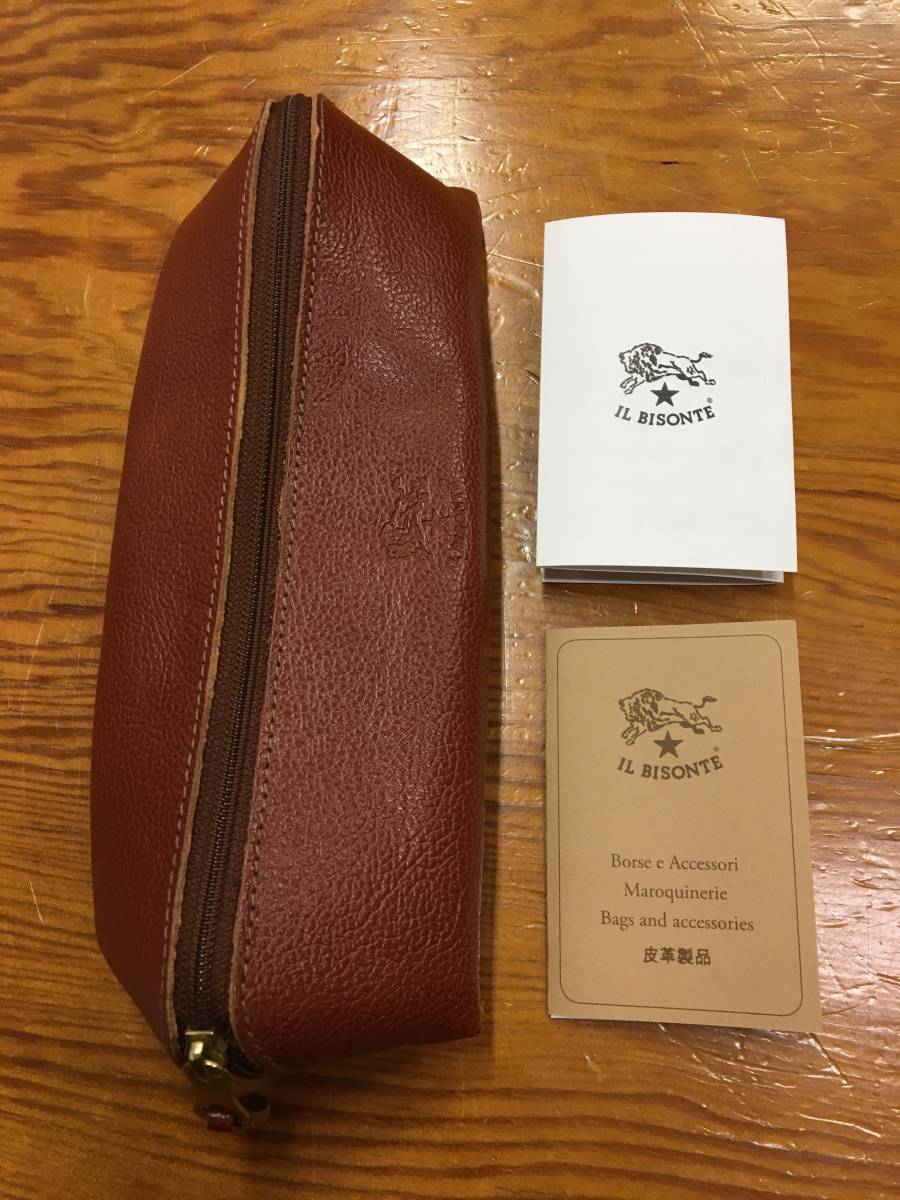 IL BISONTE/イルビゾンテ Leather Pen Case 牛革 レザーペンケース MADE IN ITALY イタリア製 IL ...