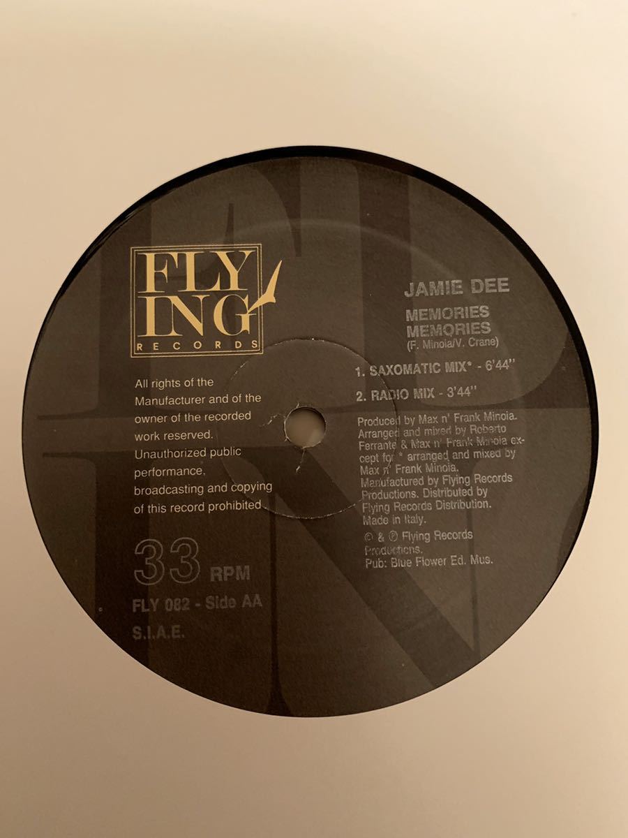 MEMORIES MEMORIES SAXOMATIC MIX /JAMIE DEE/FLYNG RECORD ITALY(ユーロビート ...