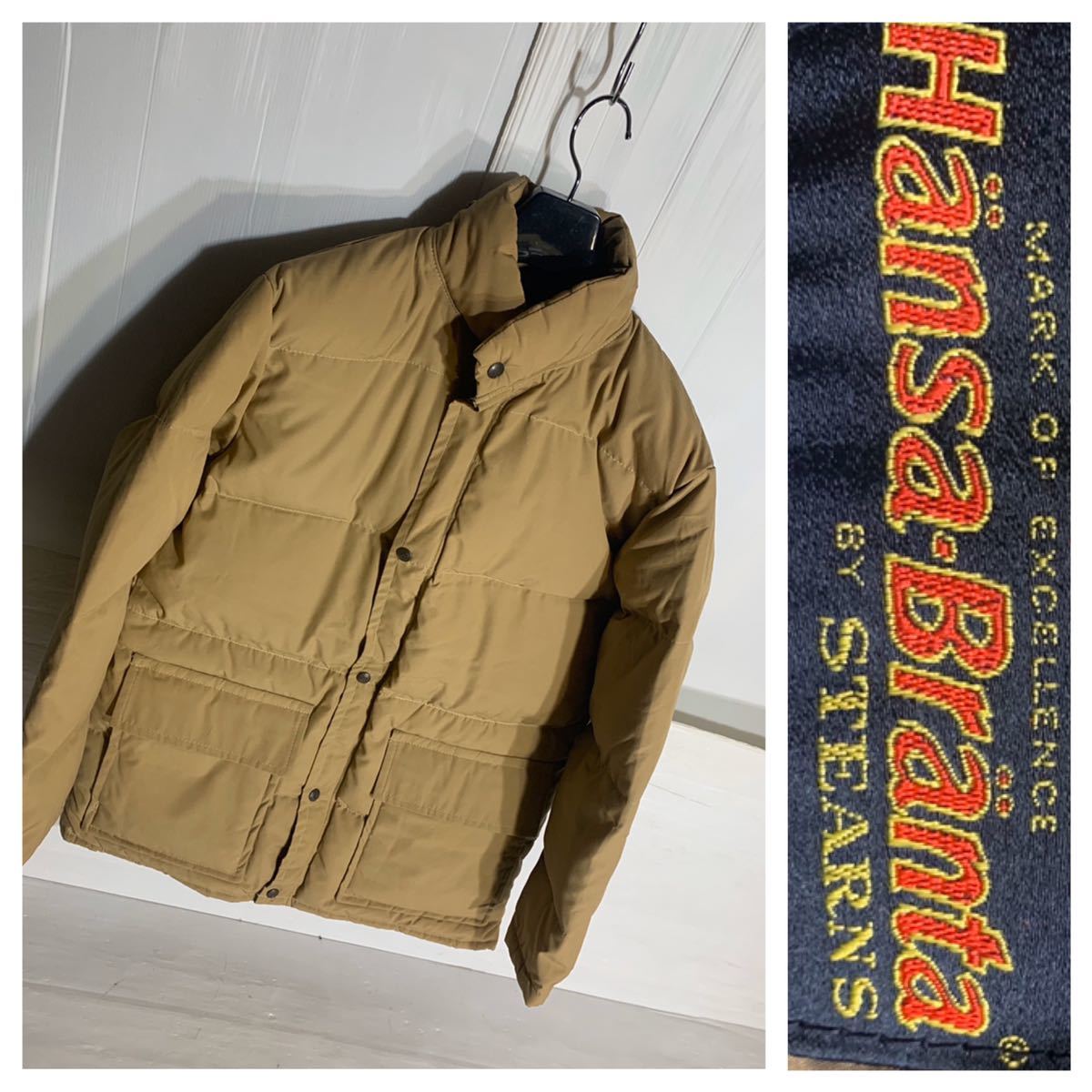 ヴィンテージ USA製 Hansa Branta BY STEARNS ハンサブランタ スターンズ 肉厚グースダウン ベージュ ダウン ...