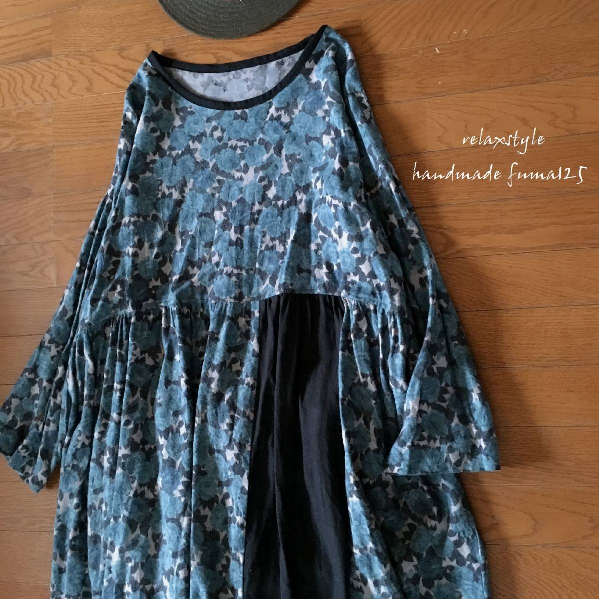 ⑨ハンドメイド：brownnavyローズ：起毛リネンレーヨン×スカラップwガーゼ切り替えOP(ワンピース)｜売買されたオークション情報、yahooの商品情報をアーカイブ公開 - オークファン ...