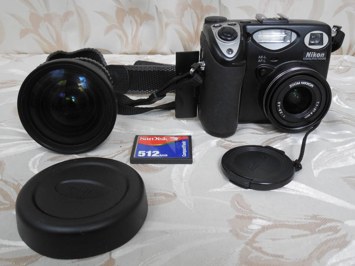 ニコン COOLPIX5000 ワイドコンバターWC-E68 アダプターリング UR-E5 Flashカード ストラップ レンズカバー(コンパクトカメラ)｜売買されたオークション情報 ...
