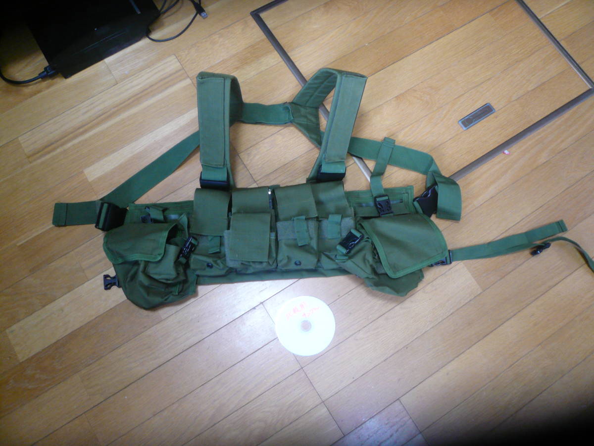 M4/M16/G3 マガジンポーチ8本収納 チェストリグ オリーブドラブODカラー 56式 HK416 G3 L1A1 FAL等(マガジン ...