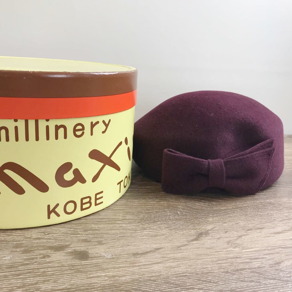 37-707391 millinery maxim KOBE TOKYO Scat レディース ハット ベレー帽 帽子 キャップ ボルドー ...
