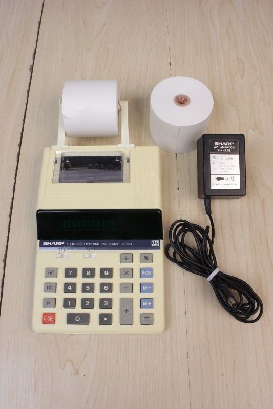 SHARP シャープ 電子印字型計算機 CS-1631 ACアダプタ ペーパー付属 み 昭和レトロ 電卓(その他)｜売買されたオークション情報、yahooの商品情報をアーカイブ公開 ...