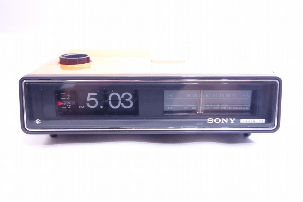 ソニー SONY/FM/AM デジタルクロックラジオ ICF-C230 76'阪急ブレーブス優勝記念 箱付き 50/60Hz 日本製 橙×黒 ...