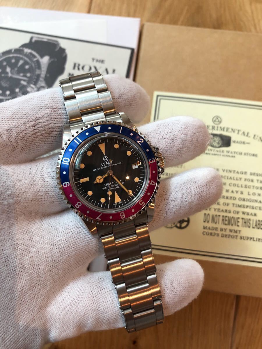 保証残有 WMT WATCHES Royal Marine ” Pumpkin ” Fuchsia Bezel Aged パンプキン フクシア ...