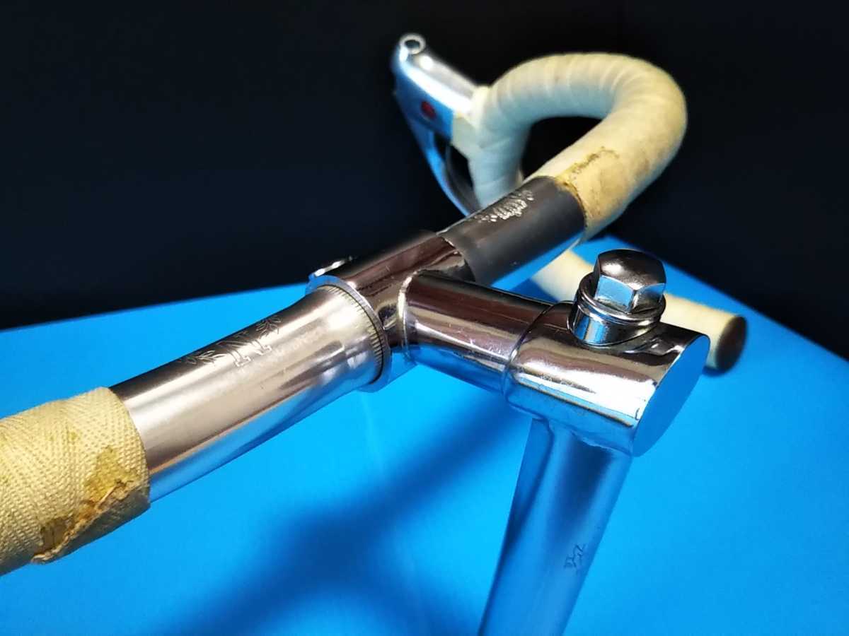 日東NITTO 旧B132ランドナーハンドル ハイパー鉄メッキステム ダイアコンペ144ブレーキレバー セット(ビンテージパーツ)｜売買された ...