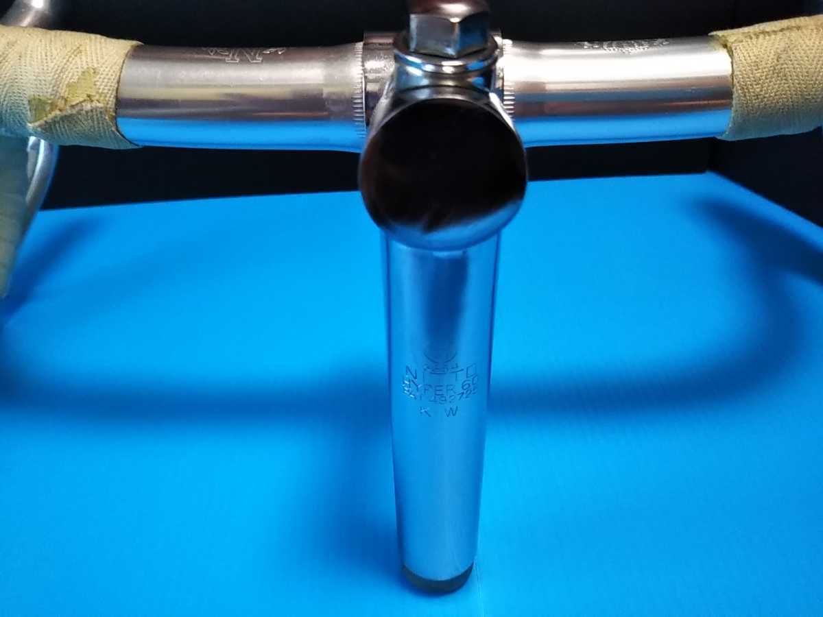 日東NITTO 旧B132ランドナーハンドル ハイパー鉄メッキステム ダイアコンペ144ブレーキレバー セット(ビンテージパーツ)｜売買された ...