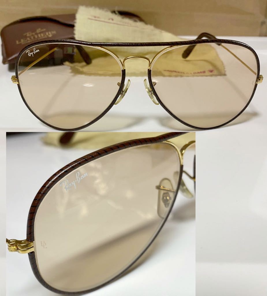 B&L メタル2 レザーコレクション 62㎜ metal2 leather collection RAYBAN 調光レンズ サングラス ボシュロム ray ban(アビエーター)｜売買された ...