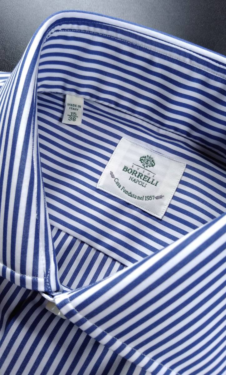 LUIGI BORRELLI LUCIANO セミワイド カラー ロンドンストライプ ドレス シャツ 38 ルイジ ボレッリ BARBA バルバ FRAY(長袖シャツ)｜売買されたオークション ...