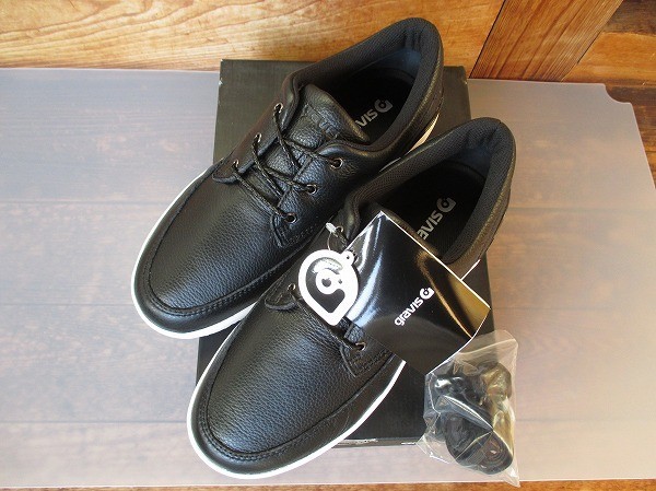 27cm 黒 ブラック gravis HARVEY LEATHER グラビス ハーヴェイレザー 天然皮革 本革 レザー スニーカー(27 ...