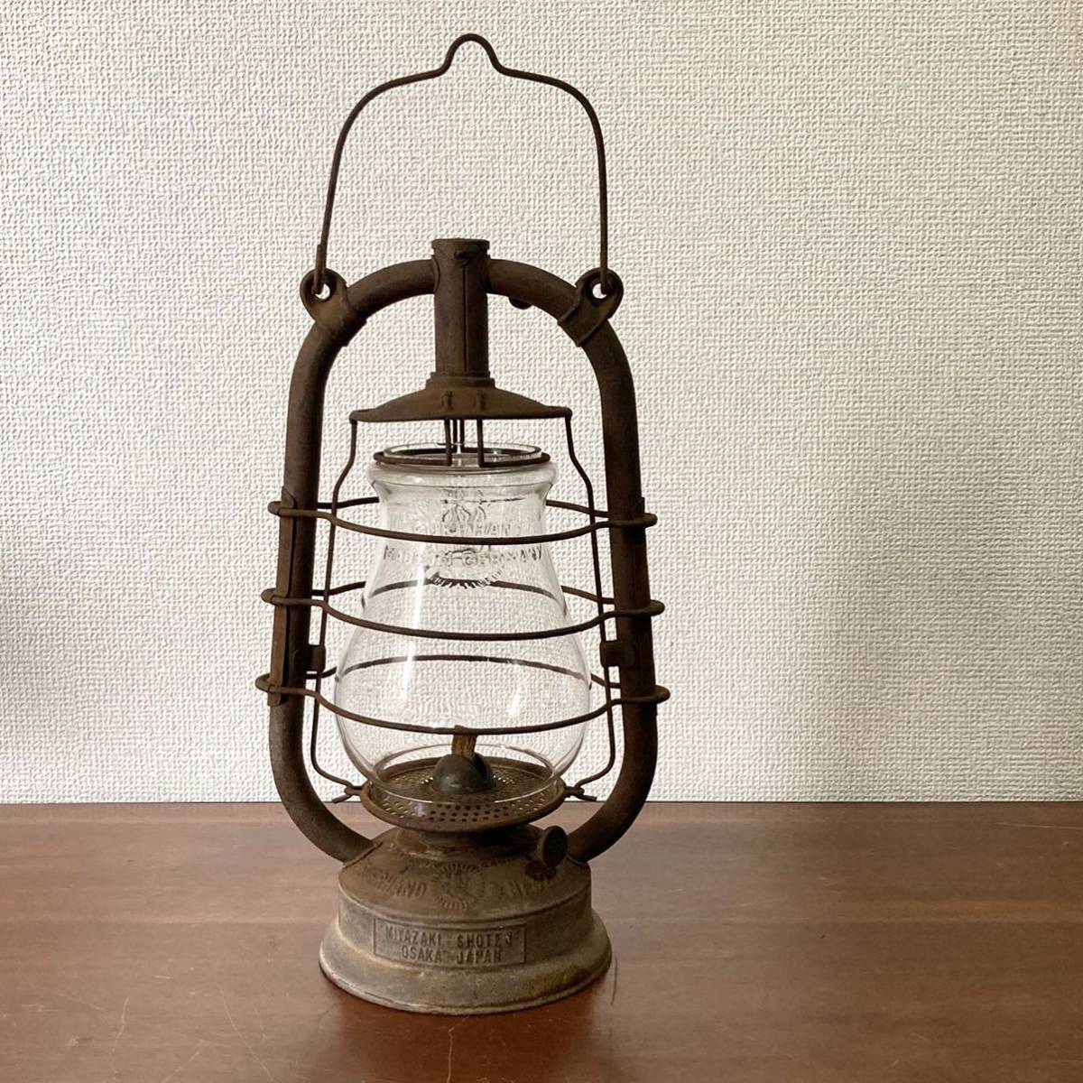 ヴィンテージ FEUERHAND Nr.323 オイルランプ フュアハンド ハリケーンランタン 大正 昭和レトロ アンティーク サビ ...