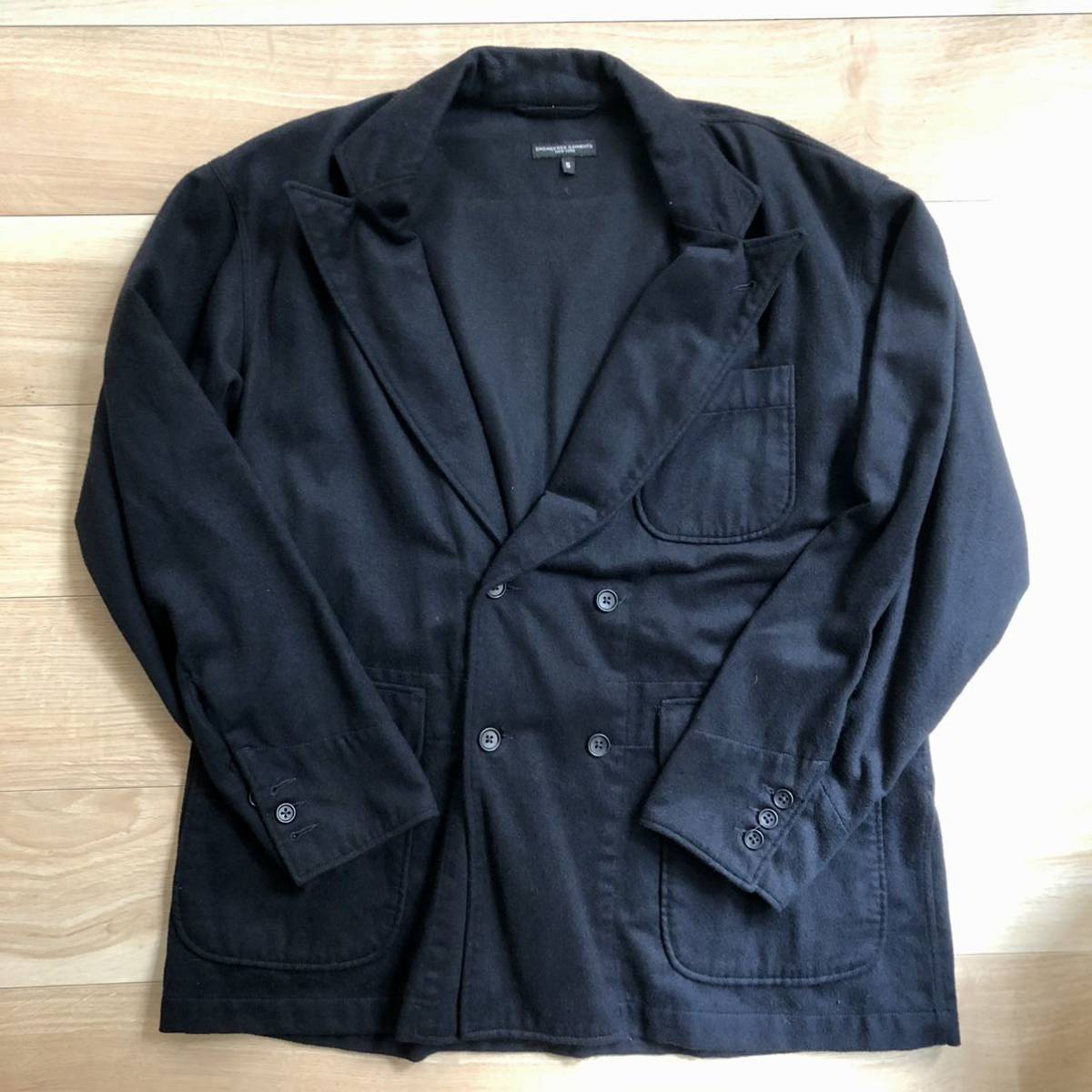 定価6万 19fw19aw ENGINEERED GARMENTS DL JACKET WOOL COTTON FLANNEL Dk navy ...