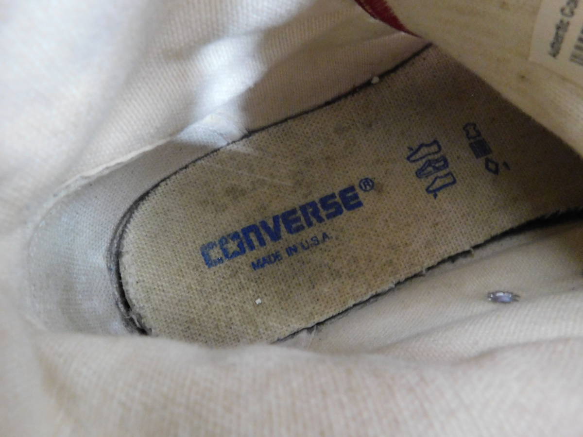 T02-0108 USA製 90年代 CONVERSE ALL STAR コンバース オールスター レザー MADE in USA ...