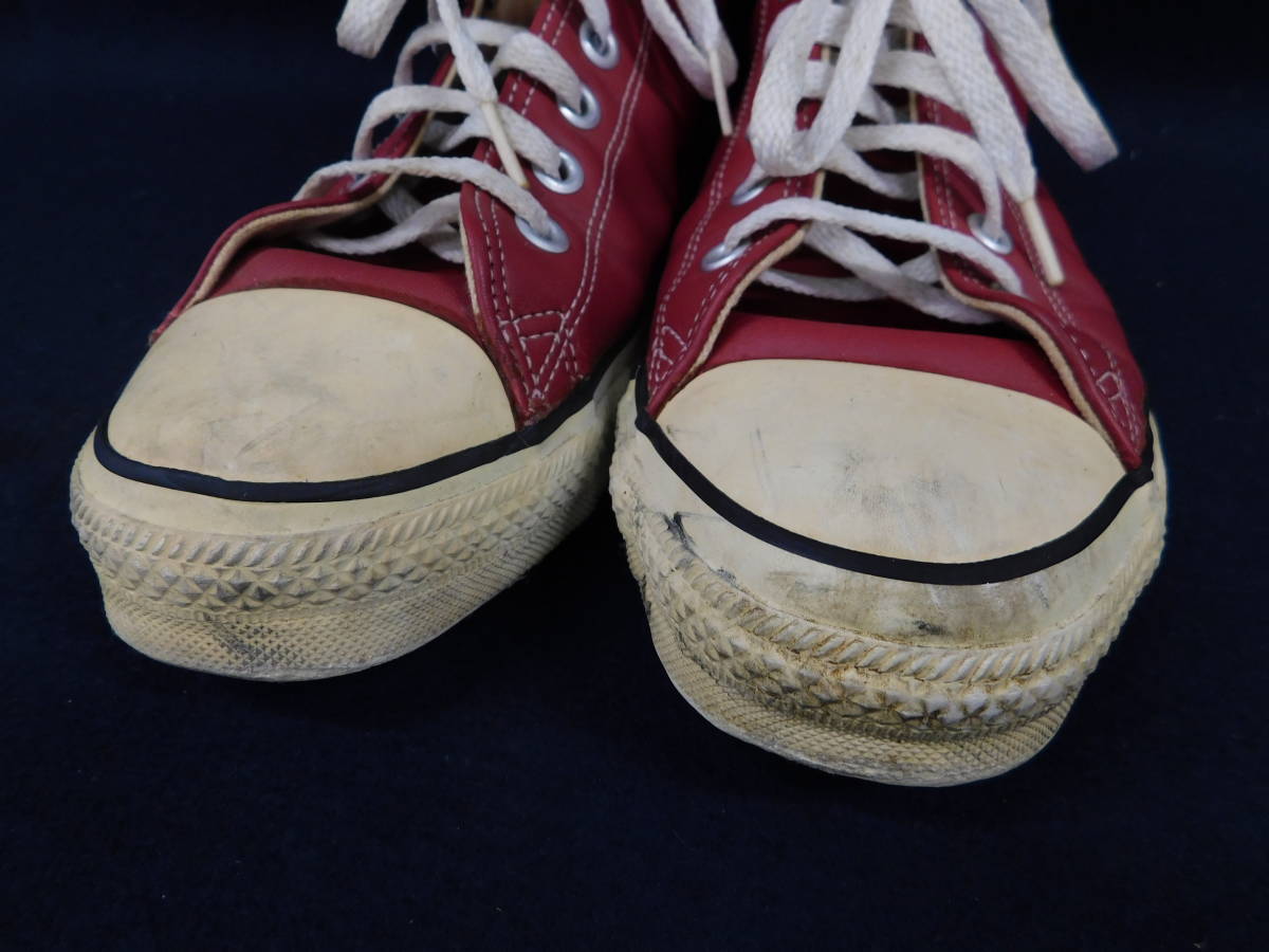 T02-0108 USA製 90年代 CONVERSE ALL STAR コンバース オールスター レザー MADE in USA ...