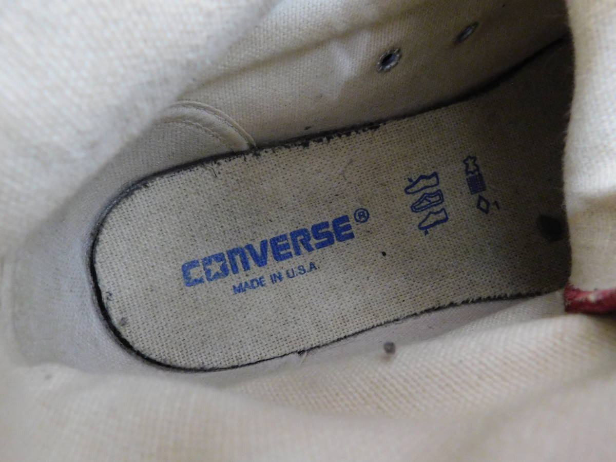 T02-0108 USA製 90年代 CONVERSE ALL STAR コンバース オールスター レザー MADE in USA ...