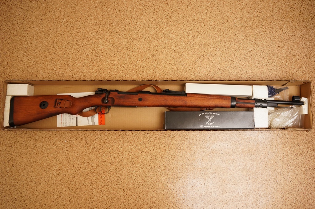 タナカ MAUSER GERMAN MODEL 98K CARBINE ZF41スコープ マウント付 モーゼル98K カービン エアガン ...