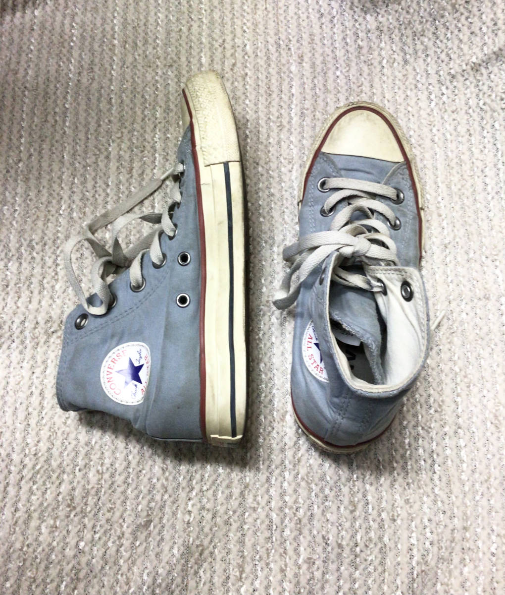 10代 JS女子小学生 JC女子中学生 .使用感あり CONVERSE ALL STAR ハイカット スニーカー/サイズ22.5cm(22 ...