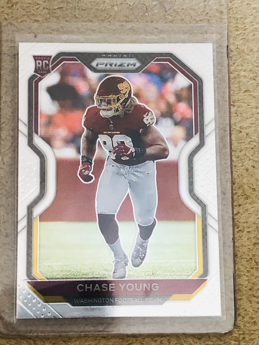 NFL 2020-21 Panini Prizm #383 CHASE YOUNG ROOKIE BASE DEFENCE ROOKIE OF ...