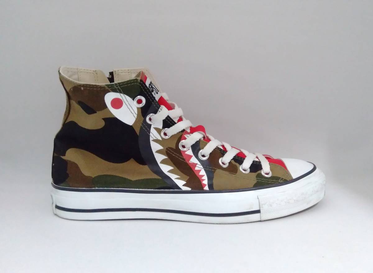 A BATHING APE ア ベイシング エイプ converse shark canvas APE STA 001FWA201023X ...