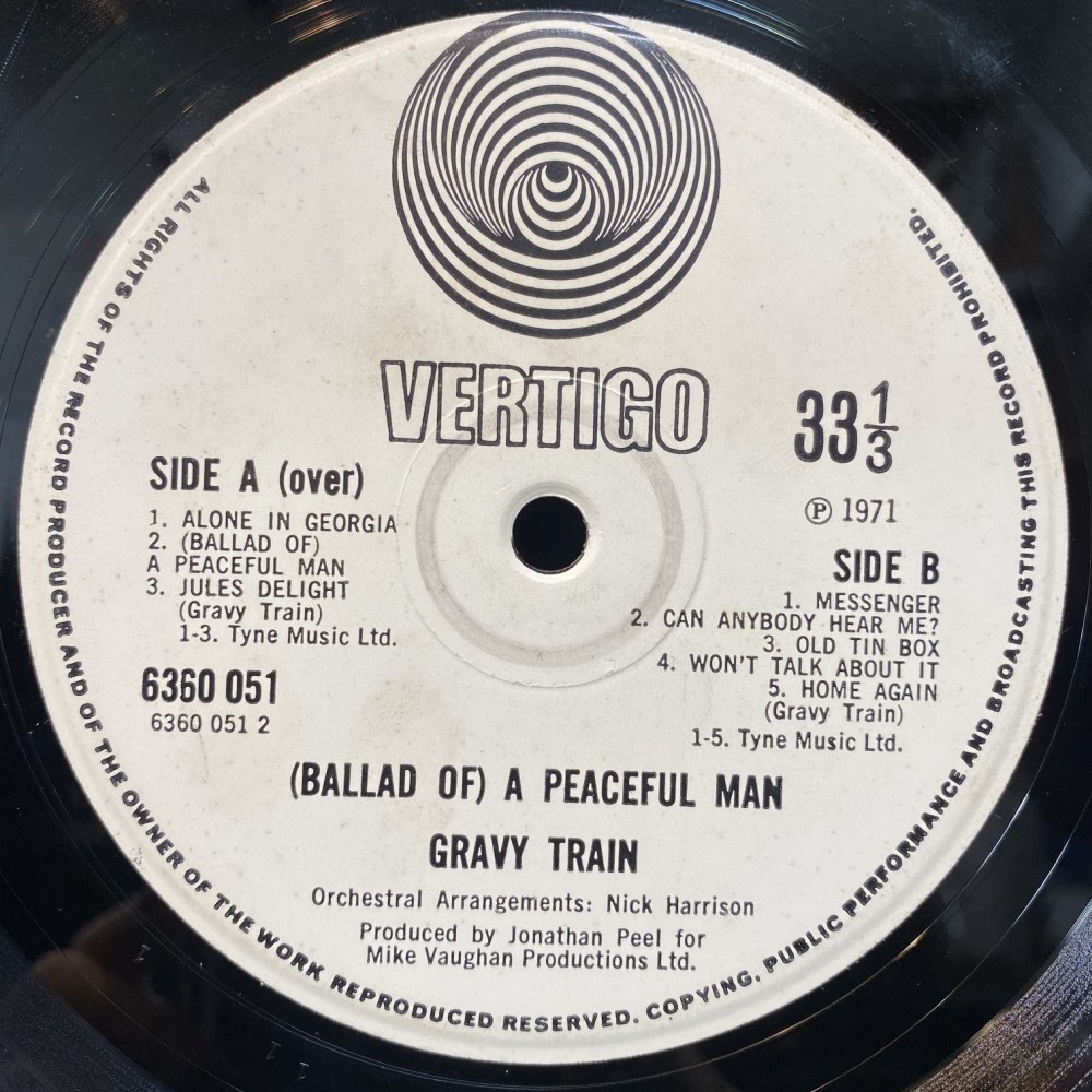 UK Vertigoオリジナル Small Swirl Label w/Vertigo CS '''EX Copy’’’ Gravy ...