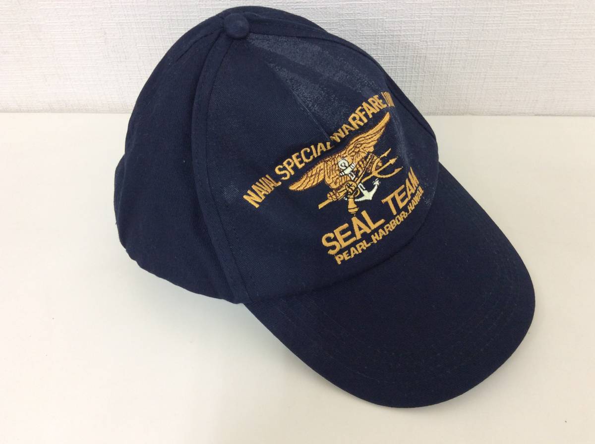 3152 WESTROOPER ウエストルーパー seal team ネイビー ミリタリー キャップ 帽子 ヴィンテージ 汚れ有 保管品(野球 ...