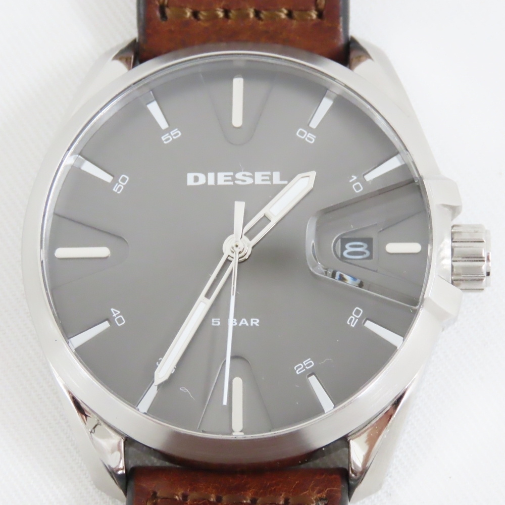 Ts435961 ディーゼル メンズ腕時計 DZ-1890 SS 革ベルト グレー文字盤 DIESEL(男性用)｜売買されたオークション情報 ...