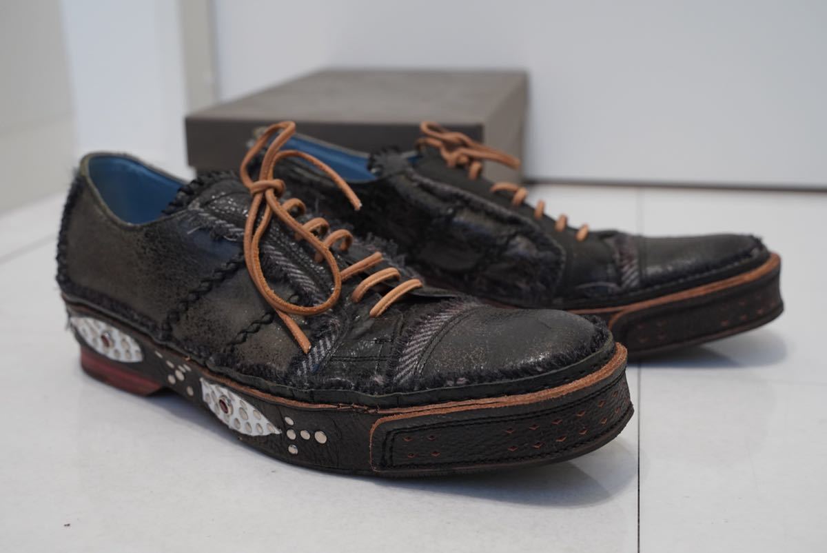 レア物 ALFRED BANNISTER irregular アルフレッドバニスター レザーシューズ ブーツ ROEN ロエン HIROMU TAKAHARA 芸術品 デッドストック(靴 ...