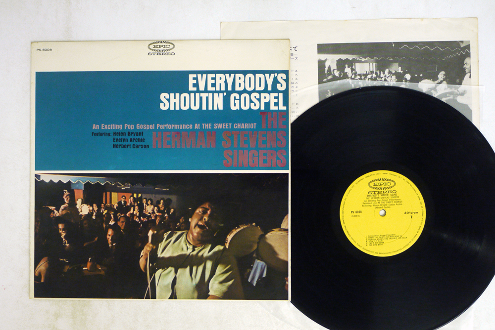 ペラ THE HERMAN STEVENS SINGERS/EVERYBODY'S SHOUTIN' GOSPEL/EPIC PS 6008 ...