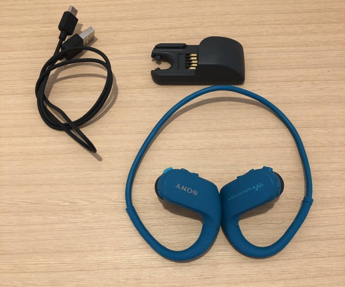SONY ヘッドホン一体型ウォークマン Wシリーズ NW-WS413 4GB MP3プレーヤー ブルー(本体)｜売買されたオークション情報 ...