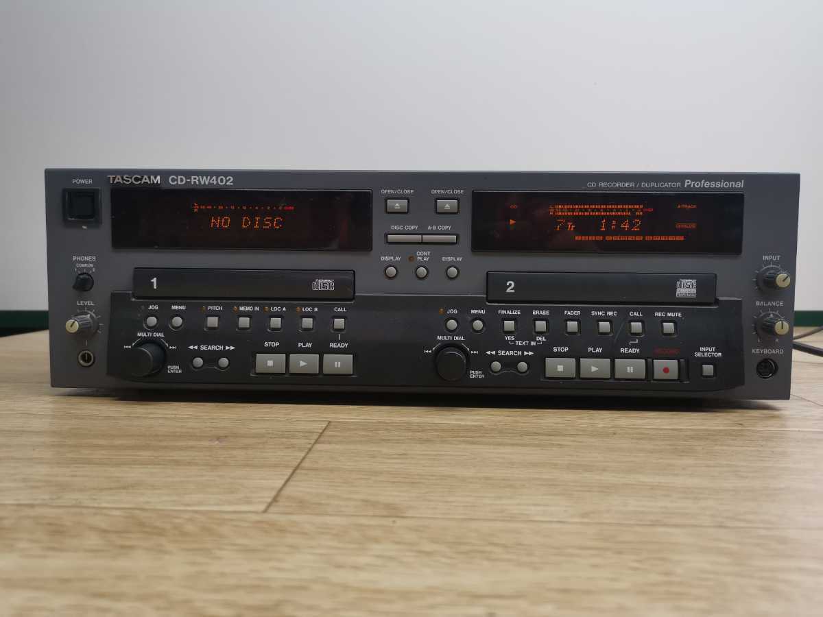 TASCAM CD-RW402 タスカム CDレコーダー/デュプリケーター CDドライブ2基搭載 2005年製(一般)｜売買されたオークション ...