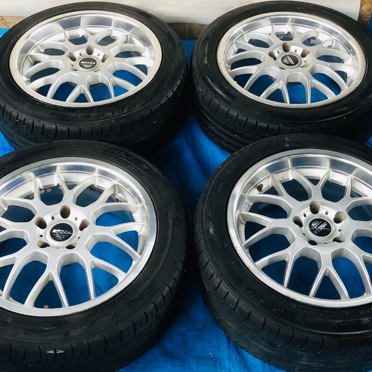 バリ溝 日本製 PIAA ROZZA 17インチ×7J＋42 8J＋35 PCD114.3 H5ホイール FALKEN 215/50R17 ...