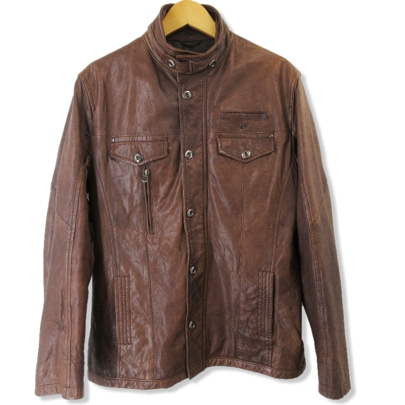 INTERMEZZO インターメッツオ レザージャケット 6819401-88 ブラウン 茶 M 43001114(Mサイズ)｜売買されたオークション情報、yahooの商品情報をアーカイブ公開 ...