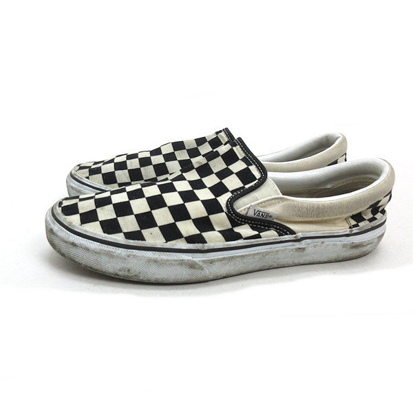 y US9 バンズ/VANS V98CLA フラッグ柄キャンバススリッポン 白×黒/36(27.0cm)｜売買されたオークション情報 ...