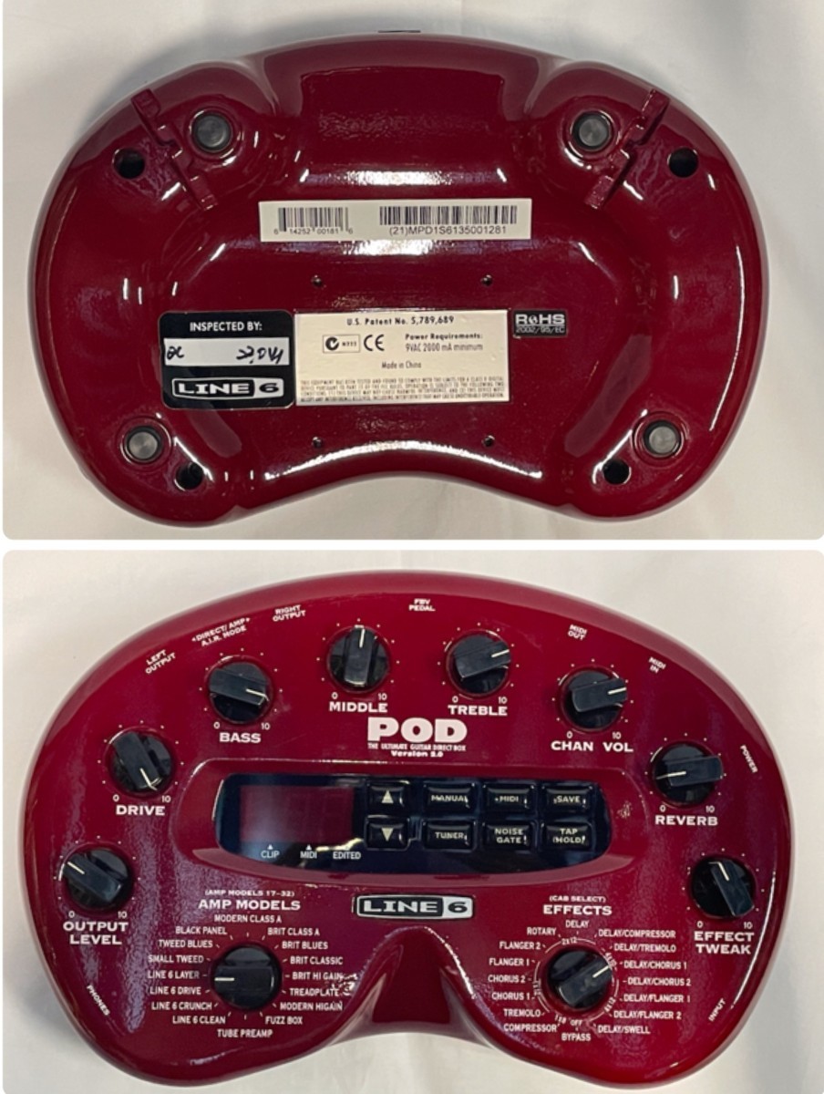 21B292 Line6 POD 2.0 ギター用 アンプシュミレーター KORG AX1B コルグ ベース マルチエフェクター 2点 まとめ ...